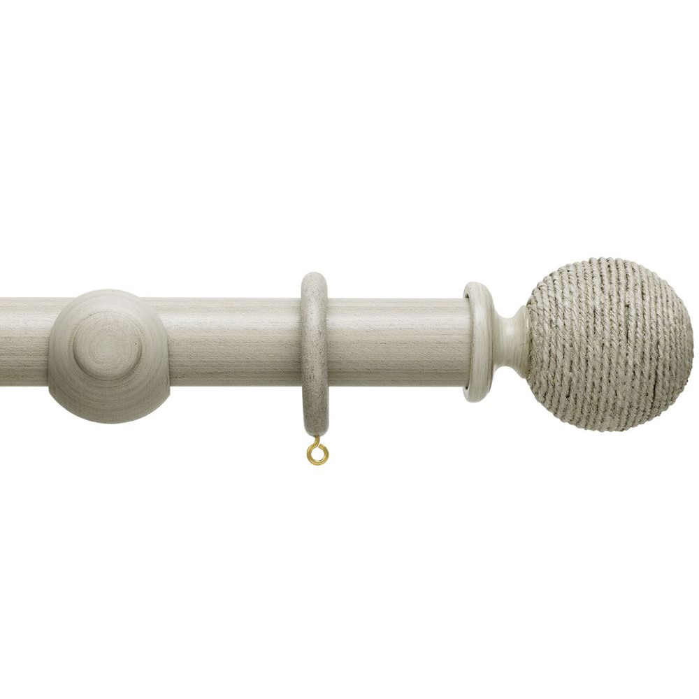 Hallis Origins 45mm Twine Flint Grey Wood Pole Kit | Grey Wooden ...