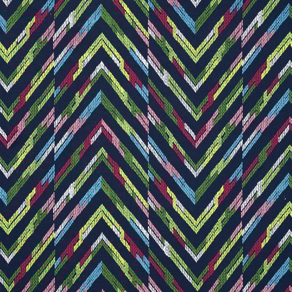 Hamilton Embroidery - Navy fabric | Canopy Fabrics | Thibaut