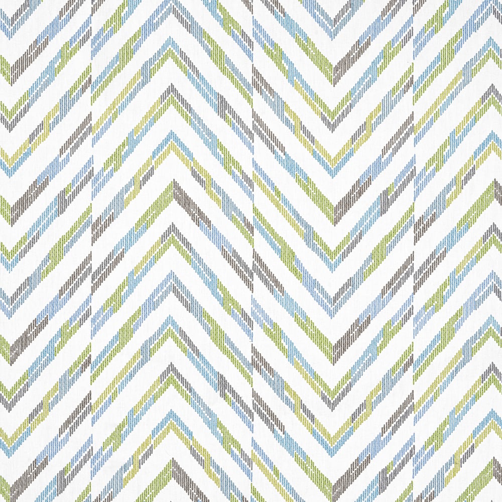 Hamilton Embroidery - Spa Blue fabric | Canopy Fabrics | Thibaut