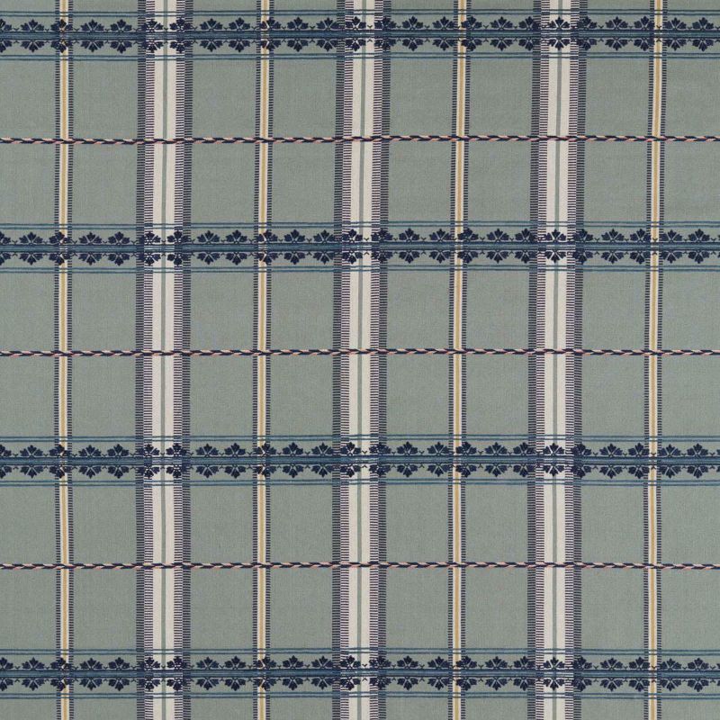 Hanover Check - Teal/Indigo fabric | The Unfinished Works Stripes ...
