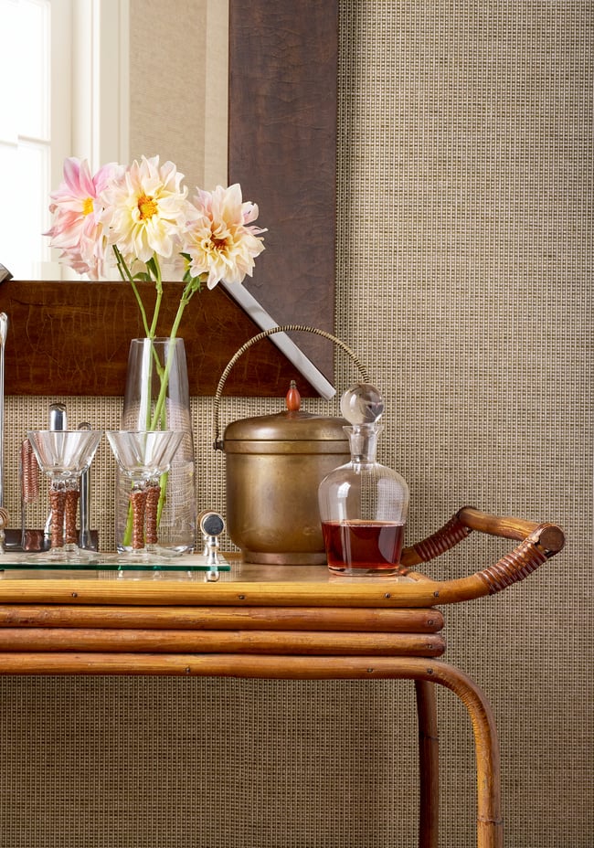 Harrison - Tan wallpaper | Grasscloth Resource 7 | Thibaut