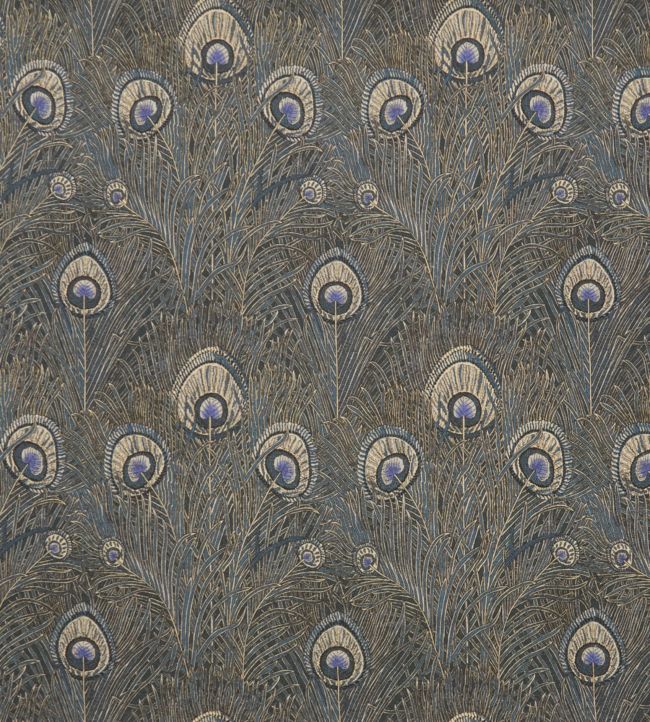 Hera Feather Velvet - Lapis fabric | The Modern Archive Collection ...
