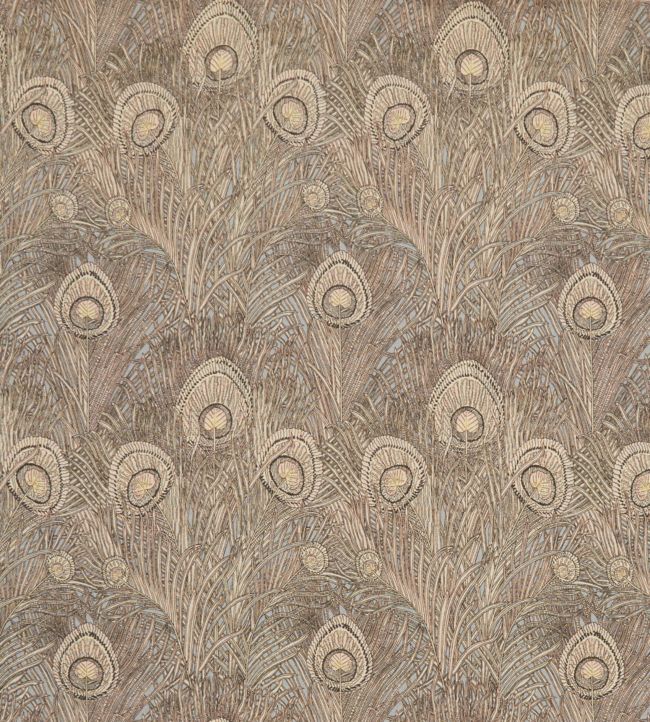 Hera Feather Velvet - Pewter fabric | The Modern Archive Collection ...