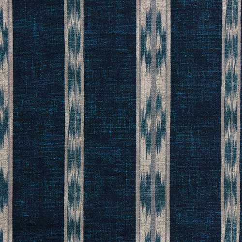 Ikat Stripe - Indigo fabric | Ikat Prints | Titley & Marr