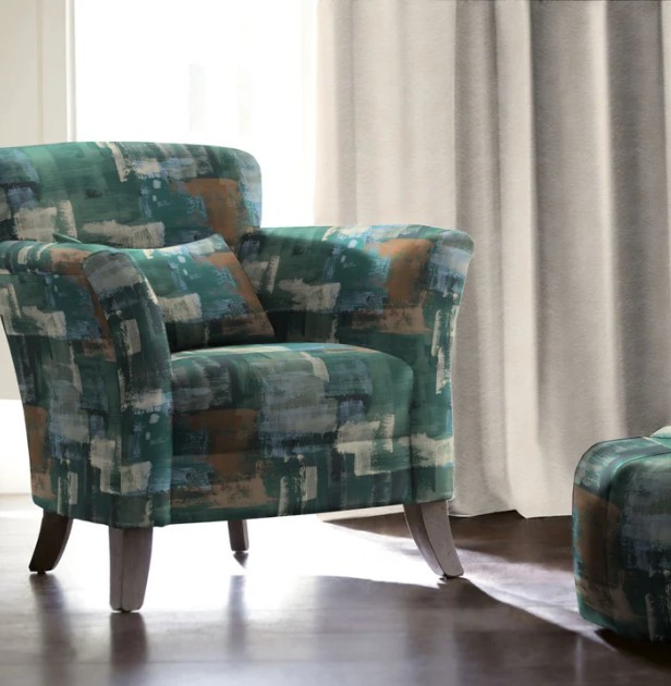 Impasto - Forest 17 fabric | Travertine | Arley House