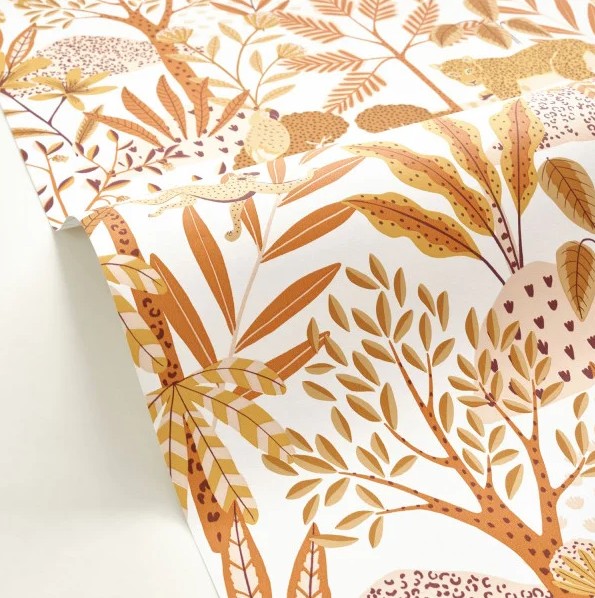Jane - Blanc Vieux Rose wallpaper | Let’s Go Girls! | Caselio