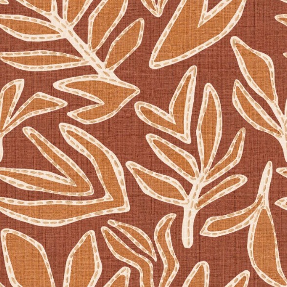 Lanzea - Terracotta/Safran wallpaper | Lanzea | Casamance
