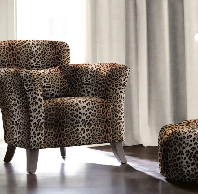 Leopard - Ash 43 fabric | Safari | Arley House
