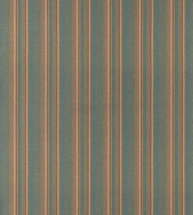 Lindisfarne Stripe - Teal fabric | Wools V | Mulberry Home