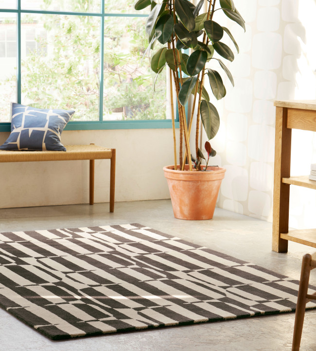 Lohko Stripe Rug - Charcoal | Scion Rugs