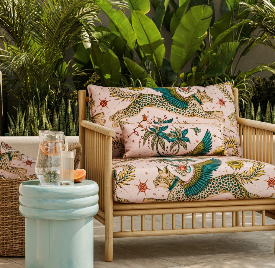 Lynx Indoor Outdoor - Pink fabric | Wild Escape - Indoor Outdoor ...