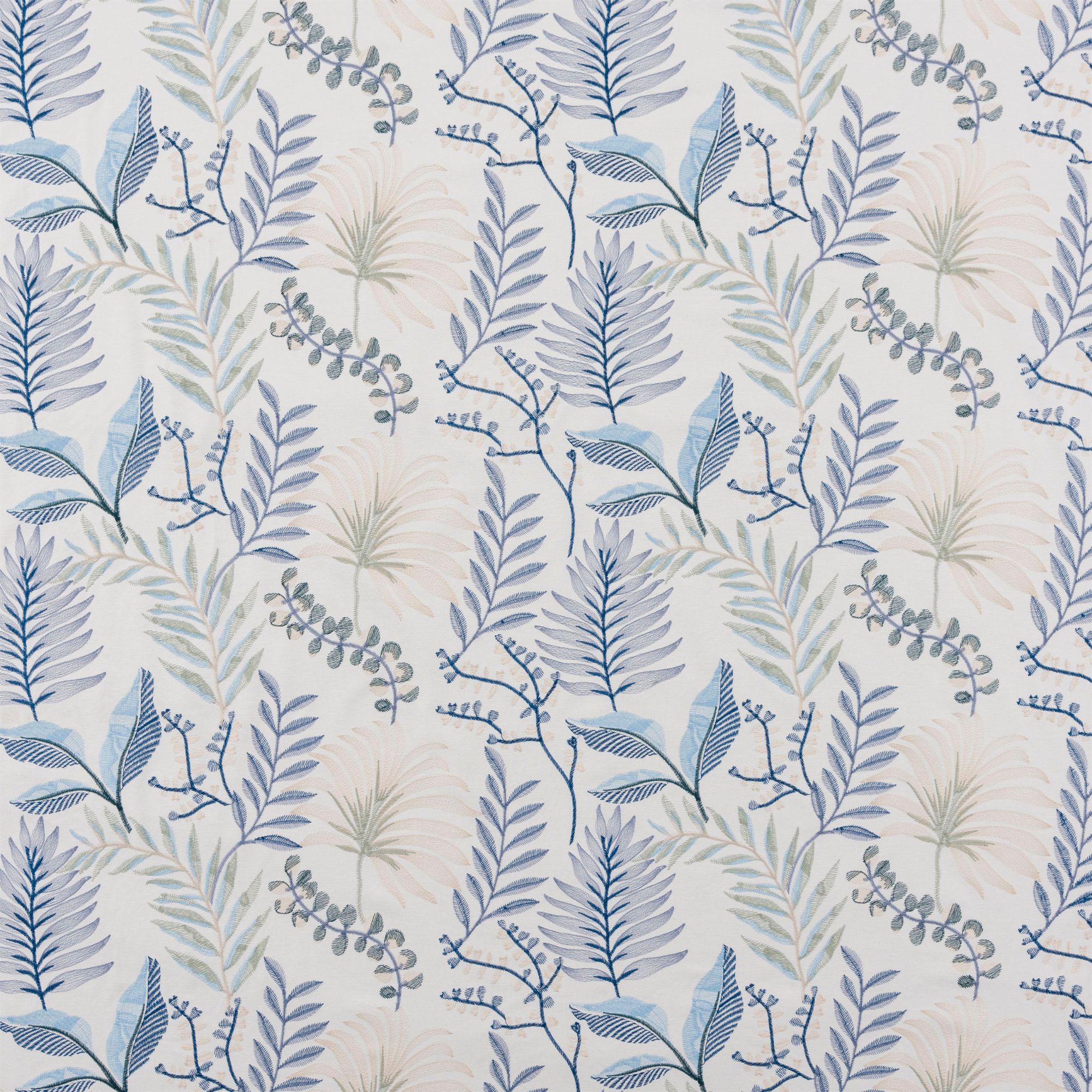 Mimosa - Sapphire fabric | Papyrus | Beaumont Textiles