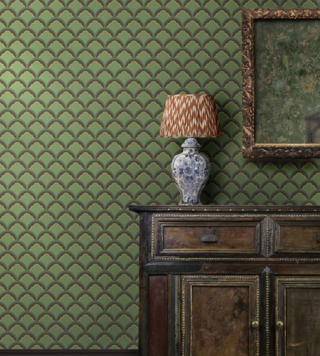 Mount Temple Small - Emerald wallpaper | Ashmore | GP & J Baker