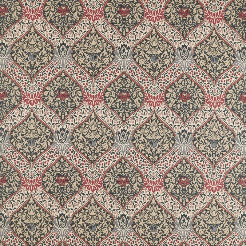 Norbury Weave - Slate/Plum fabric | The Unfinished Works Fabrics ...