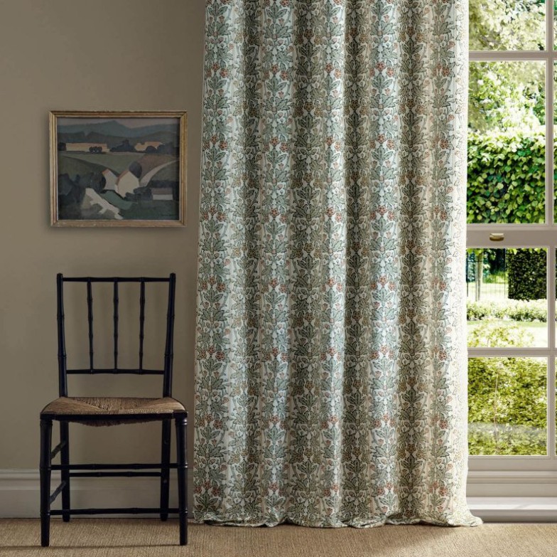 Oak & Blossom - Chestnut/Primrose fabric | The Unfinished Works ...