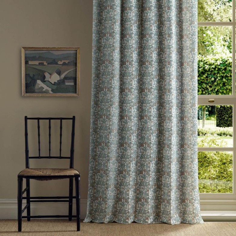 Oak & Blossom - Thyme/Woad fabric | The Unfinished Works Handcrafted ...
