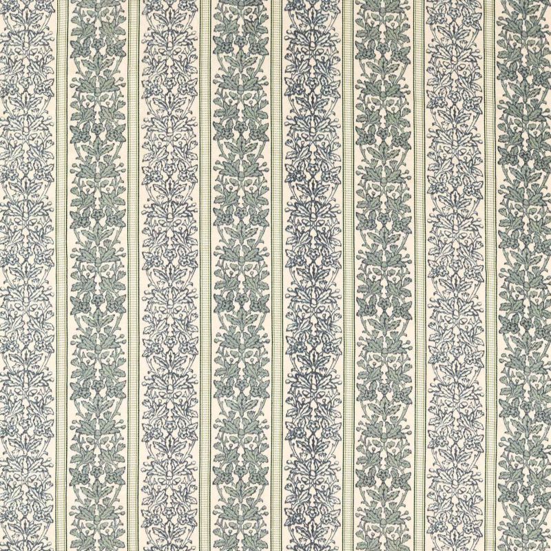 Oak & Blossom Weave - Green/Indigo fabric | The Unfinished Works ...