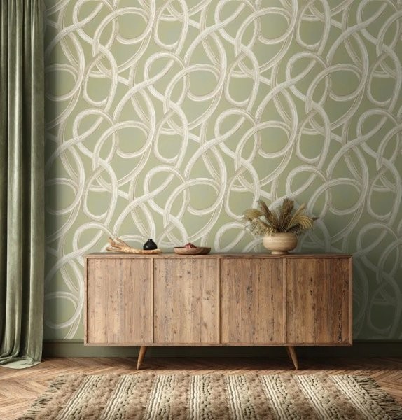 Twisted Geo - Moss wallpaper | Laid Bare | Ohpopsi