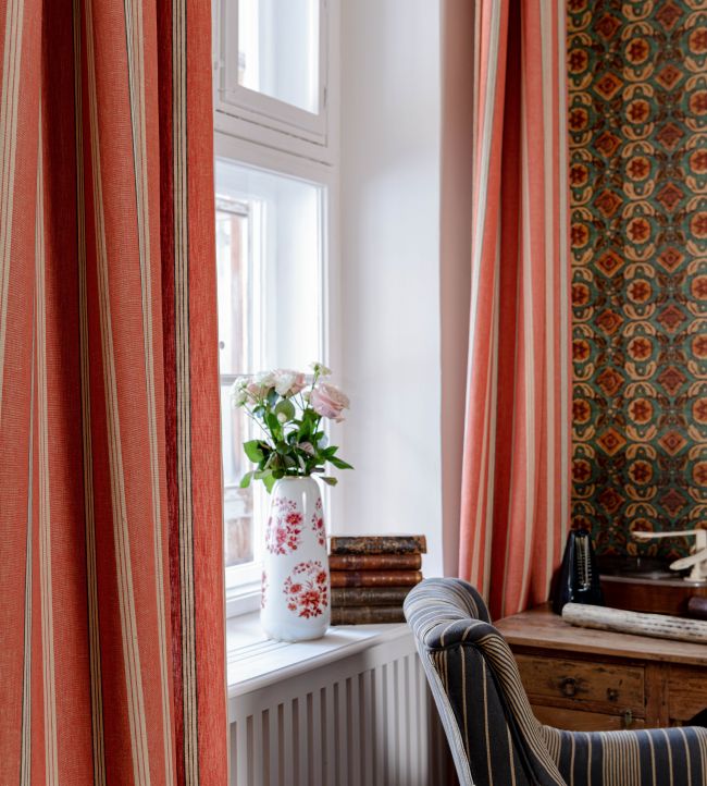 Oregon Stripes - Orange/Taupe fabric | Woodstock | Mind The Gap