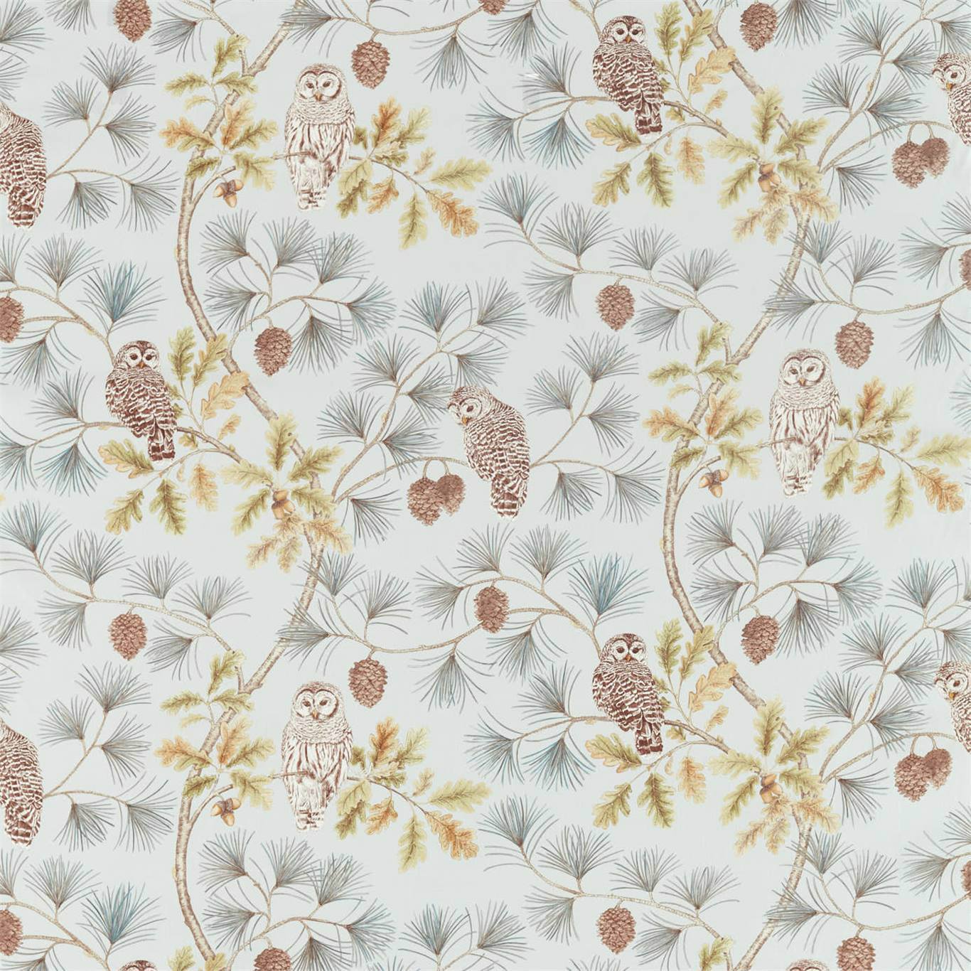 Owlswick - Whitstable Blue fabric | Elysain Fabrics | Sanderson