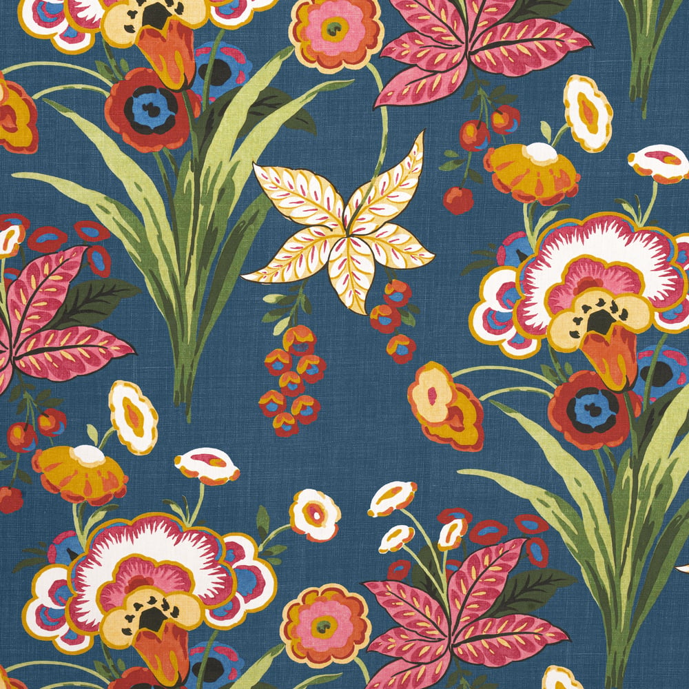 Pasadena - Navy fabric | Eden Fabrics | Thibaut