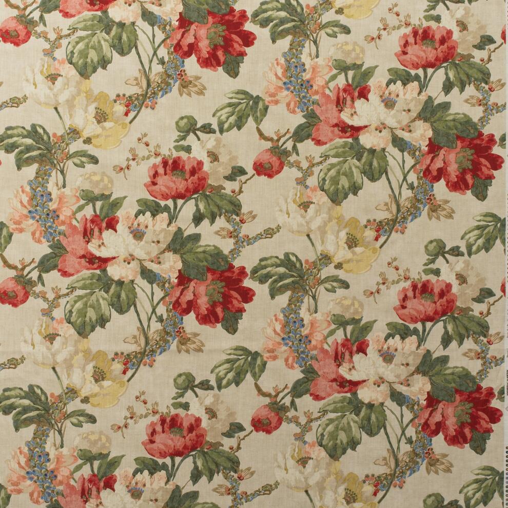 Peony Summer - Natural fabric | Pavillion | Andrew Martin