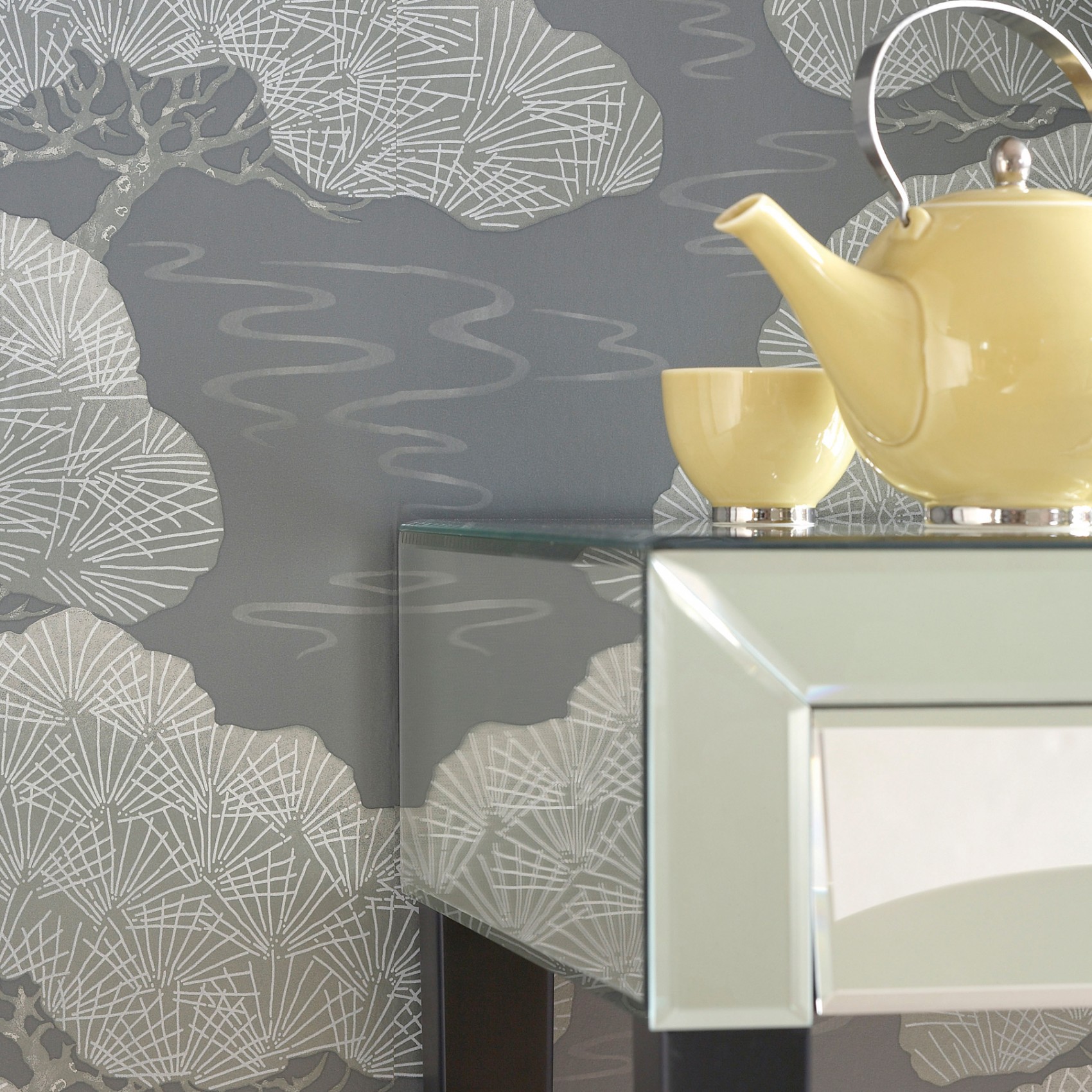 Pine - Silver Pine wallpaper | 20th Century Papers | Little Greene ...