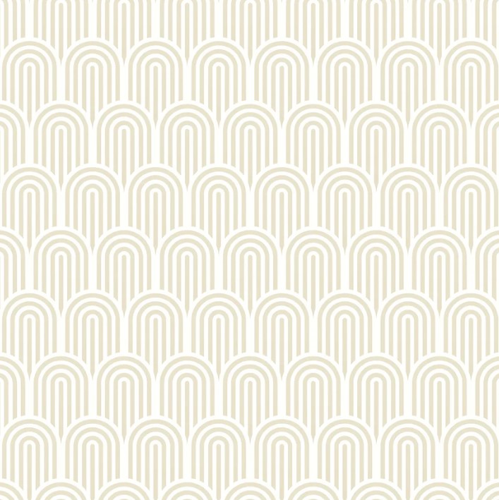 Retro Arch - Cream wallpaper | Geo | Hoopla Walls