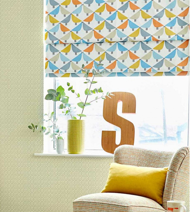 Lintu - Satsuma / Sky / Pebble fabric | Lintu Fabrics | Scion