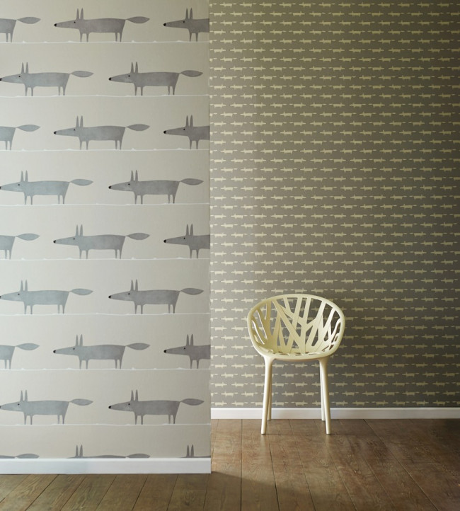 Mr Fox Wallpaper - Silver wallpaper | Mr Fox Wallpapers | Scion