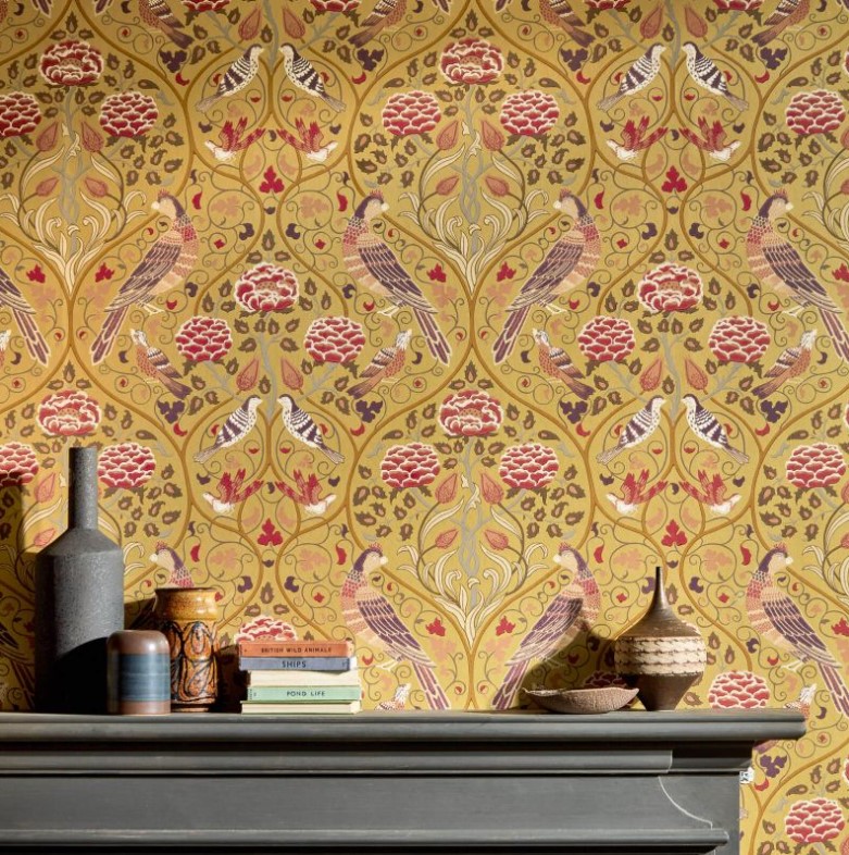 Seasons By May - Saffron wallpaper | Melsetter Wallpaper | Morris & Co