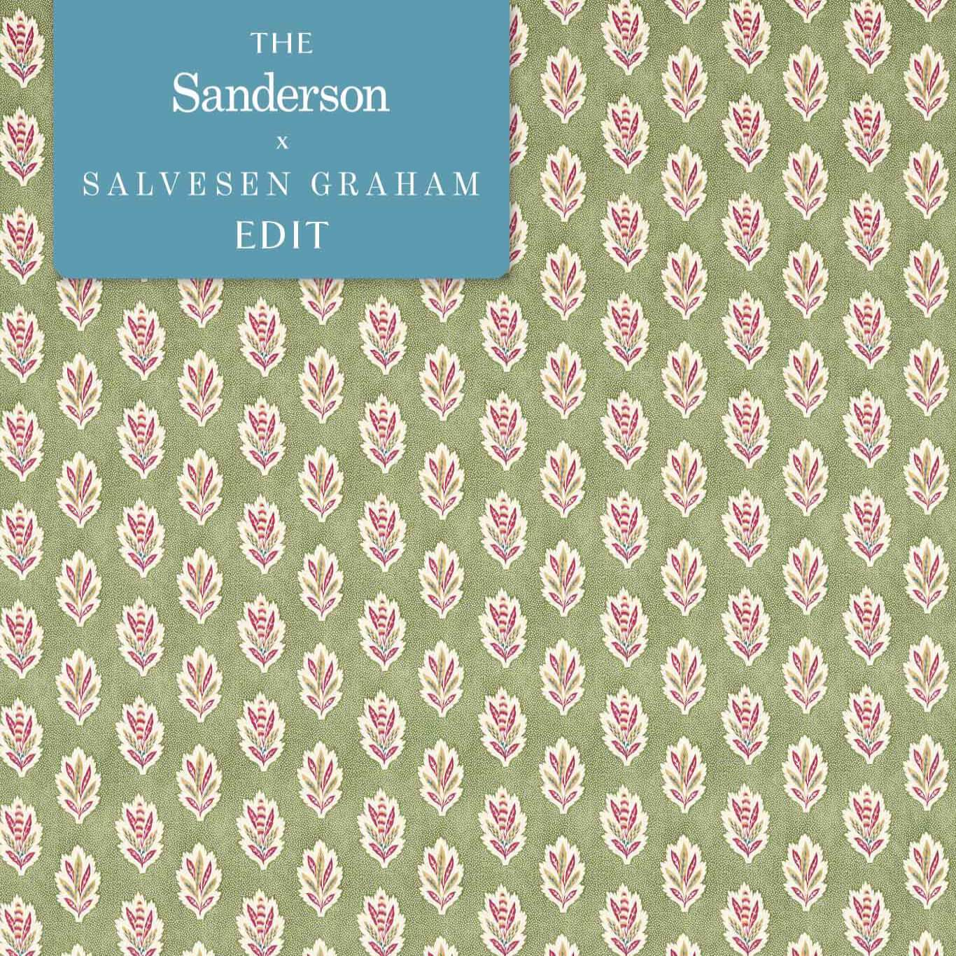Sessile Leaf - Forest Green fabric | Sanderson X Salvesen Graham ...