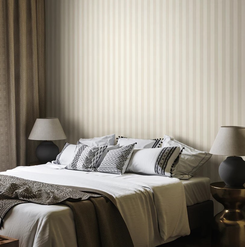 Shadow Stripe - Porcelain wallpaper | Elegance | Hoopla Walls