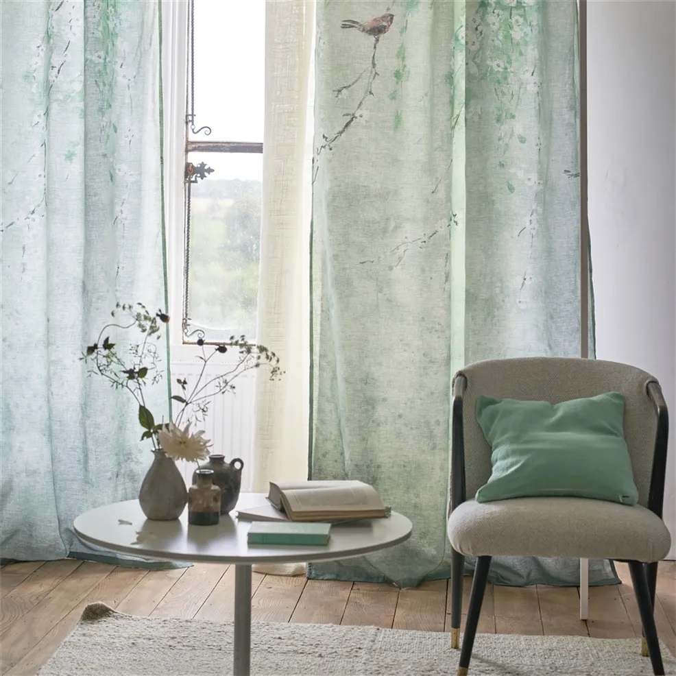 Shinsha Alta - Celadon fabric | Ghirlanda Fabrics | Designers Guild