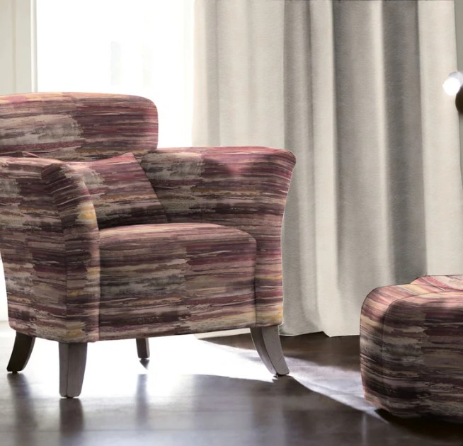 Slate - Damson 94 fabric | Travertine | Arley House