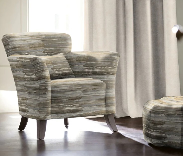 Slate - Parchment 92 fabric | Travertine | Arley House