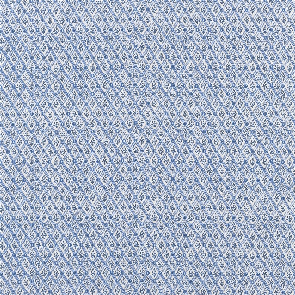 St John Street Trellis - Woad fabric | English Heritage Fabrics ...