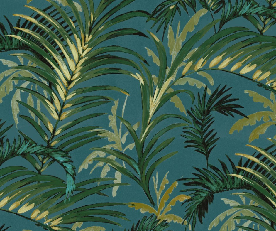 Surabaya - Aqua 45 fabric | Rainforest | Arley House
