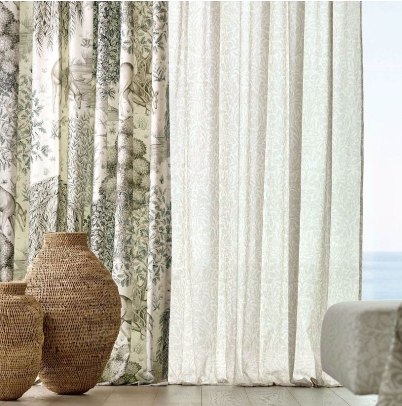 The Brook - Sage/Linen fabric | Simply Wide Width Fabric | Morris & Co