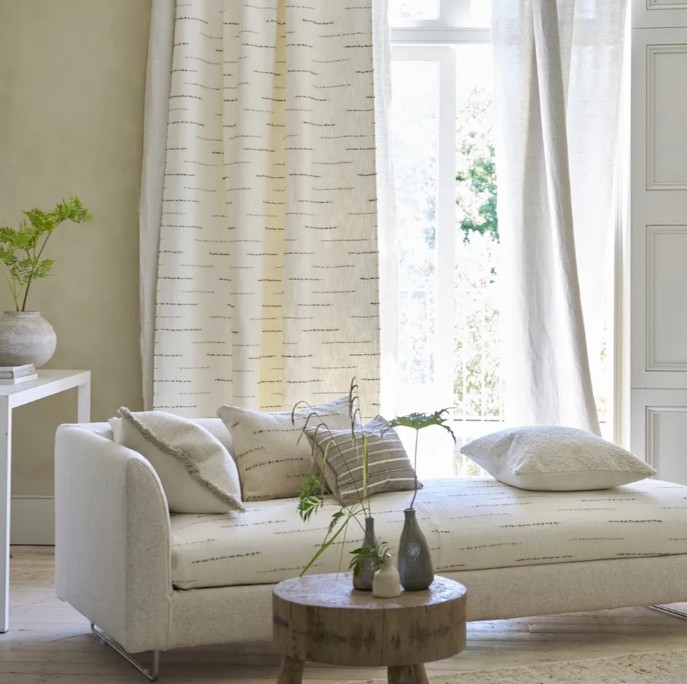 Trewyn - Chalk fabric | Trevanna Fabrics | Designers Guild