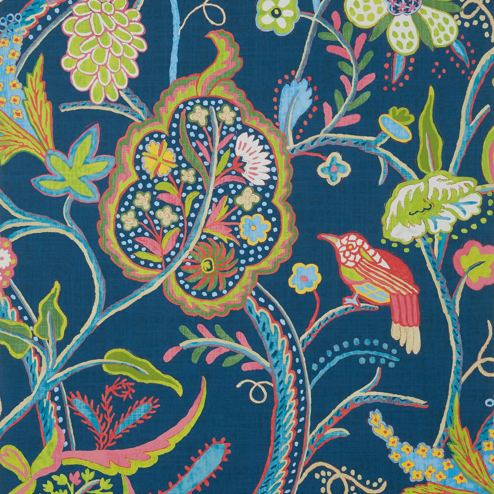 Windsor - Navy wallpaper | Canopy Wallpaper | Thibaut