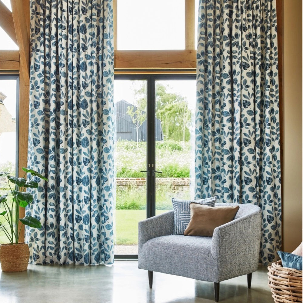 Whimsical - Sapphire fabric | Winter Garden | Prestigious Textiles