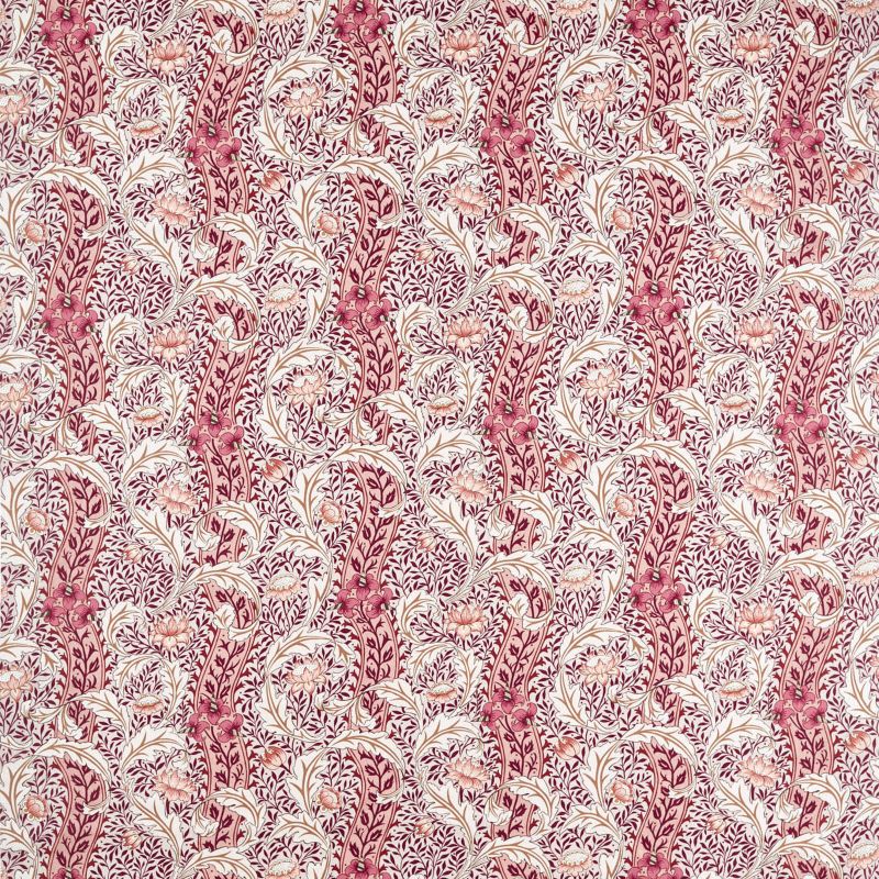 Wild Tulip & Vine - Linen/Plum fabric | The Unfinished Works Fabrics ...