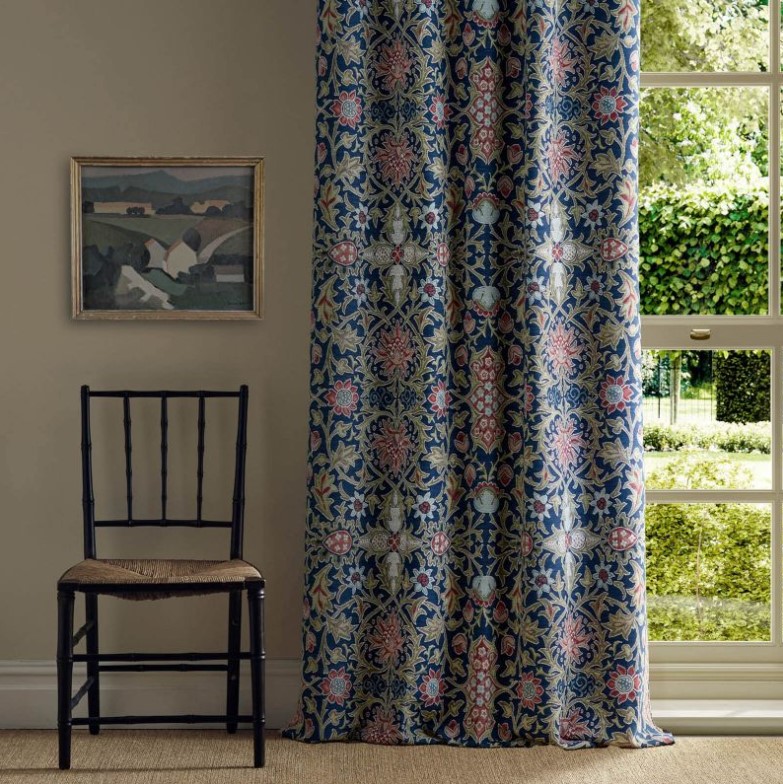 Wilton Weave - Indigo fabric | The Unfinished Works Fabrics | Morris & Co